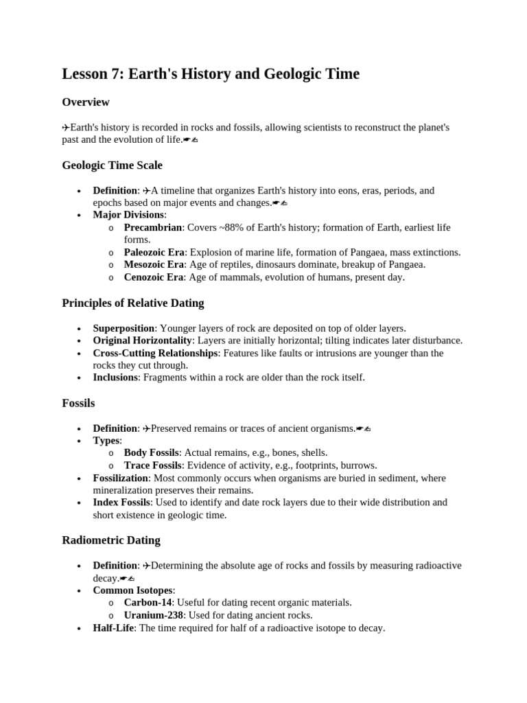 Earth's Geologic History Overview | PDF