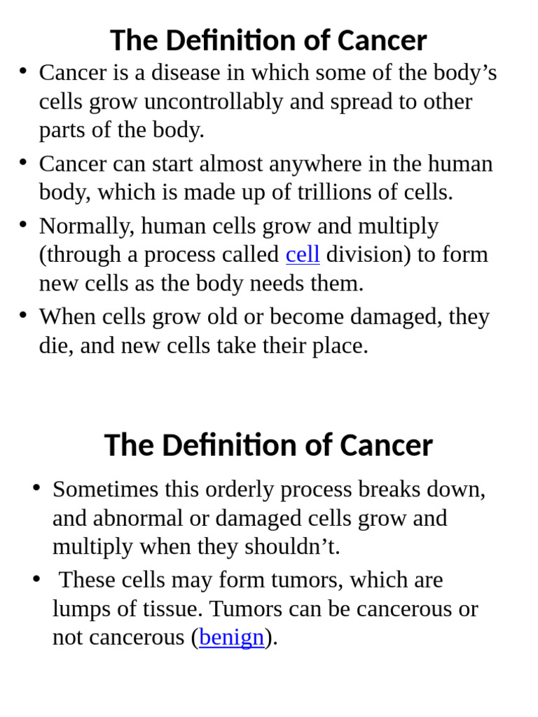 The Definition of Cancer | PDF | Cancer | Metastasis