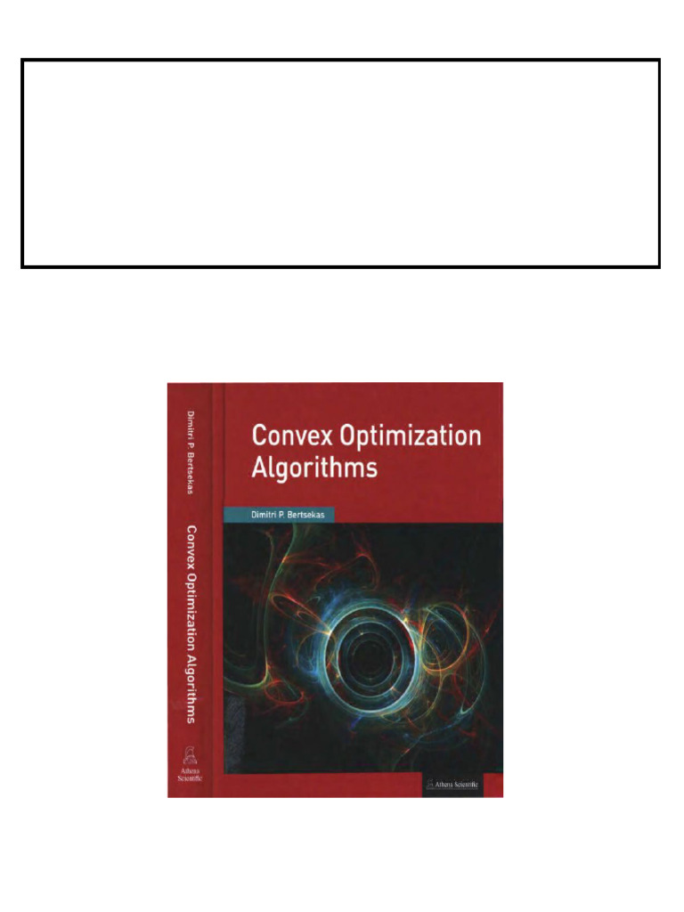 Convex Optimization Algorithms 1st Edition Dimitri P. Bertsekas Download PDF | PDF ...
