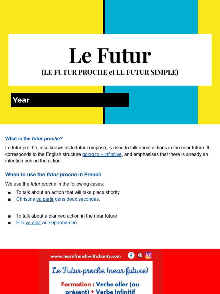 Futur Proche vs Futur Simple en Français | PDF