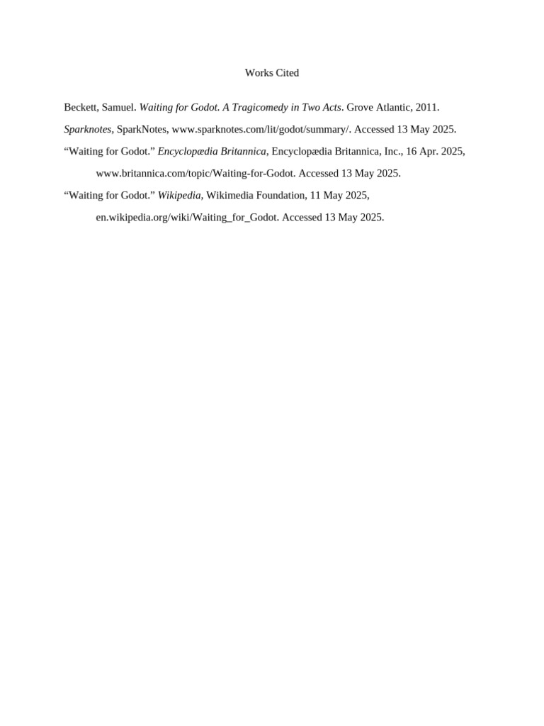 Works Cited | PDF