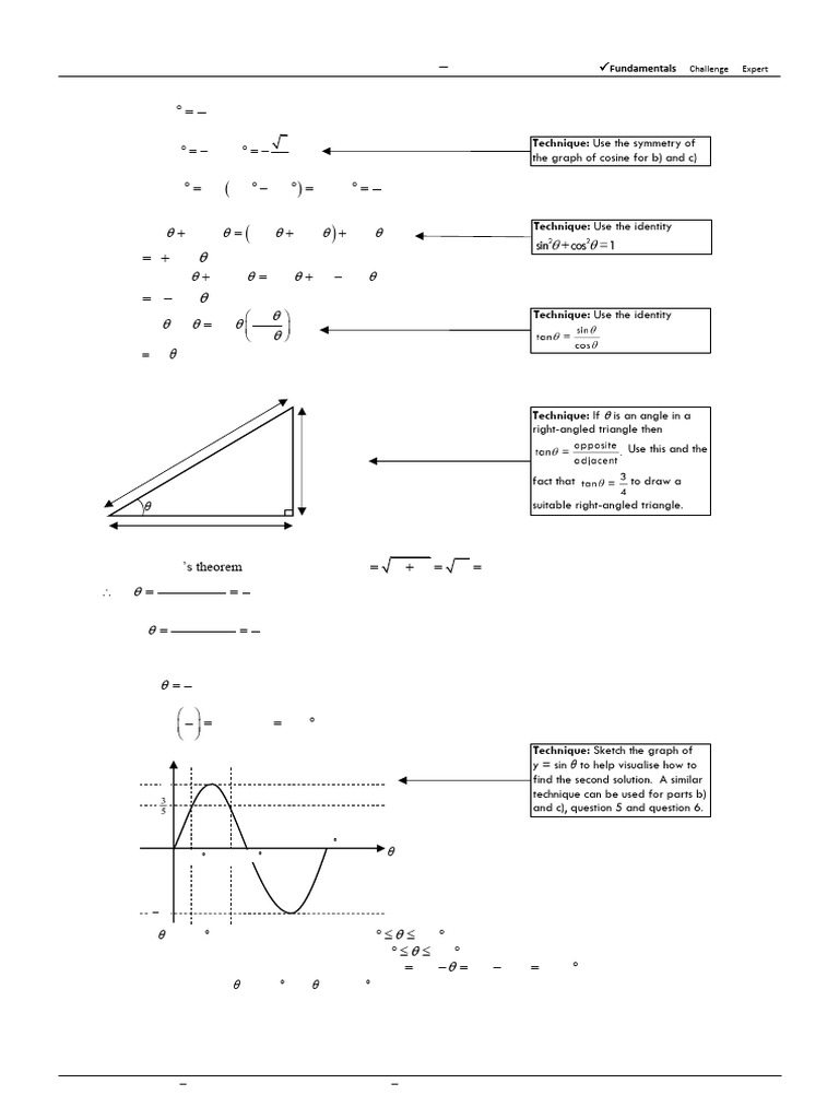 ZP1 10F Trigonometric Identities and Equations - Solutions | PDF | Elementary Geometry ...