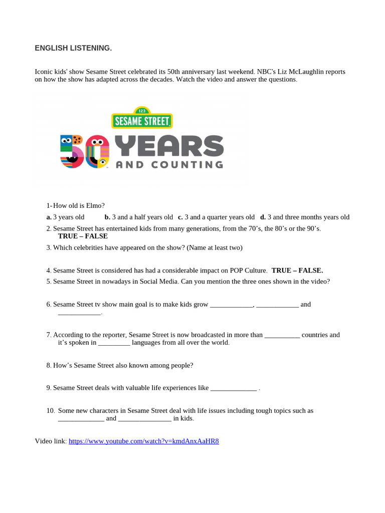 Sesame Street 50th Anniversary Insights | PDF