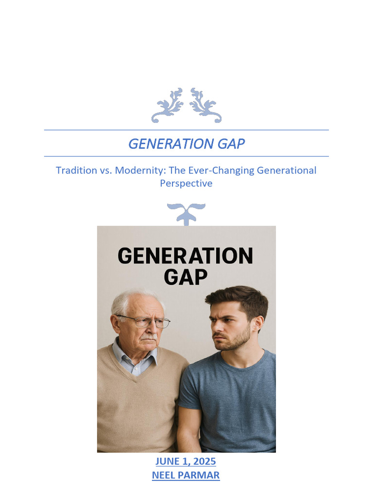 English Project (Generation Gap) | PDF | Traditions | Family