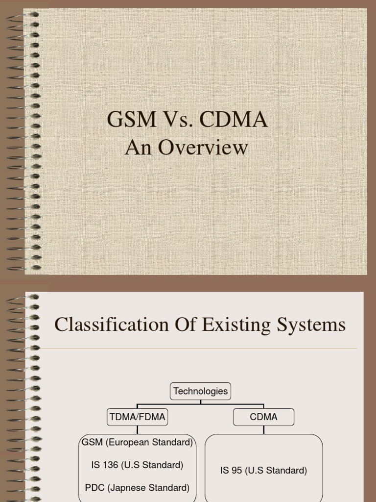 GSM vs. Cdma An Overview | Download Free PDF | Code Division Multiple Access | Cellular Network