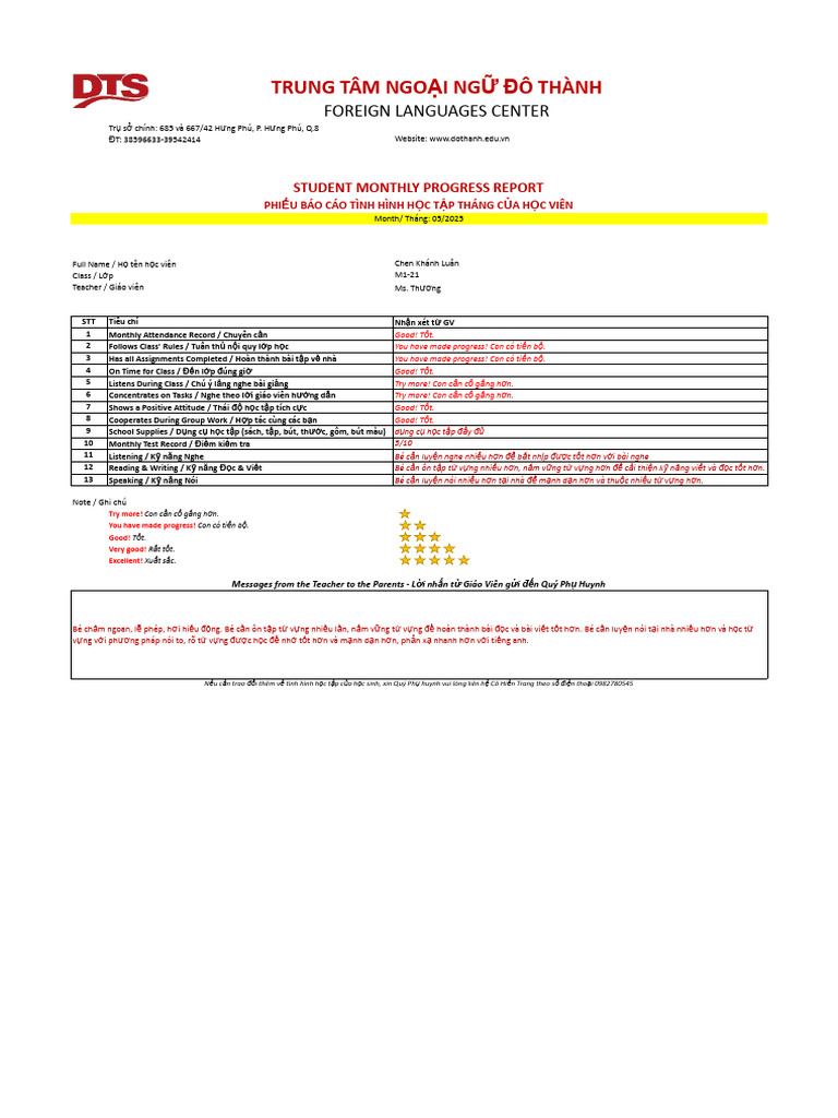 Chen Khánh Luân | PDF