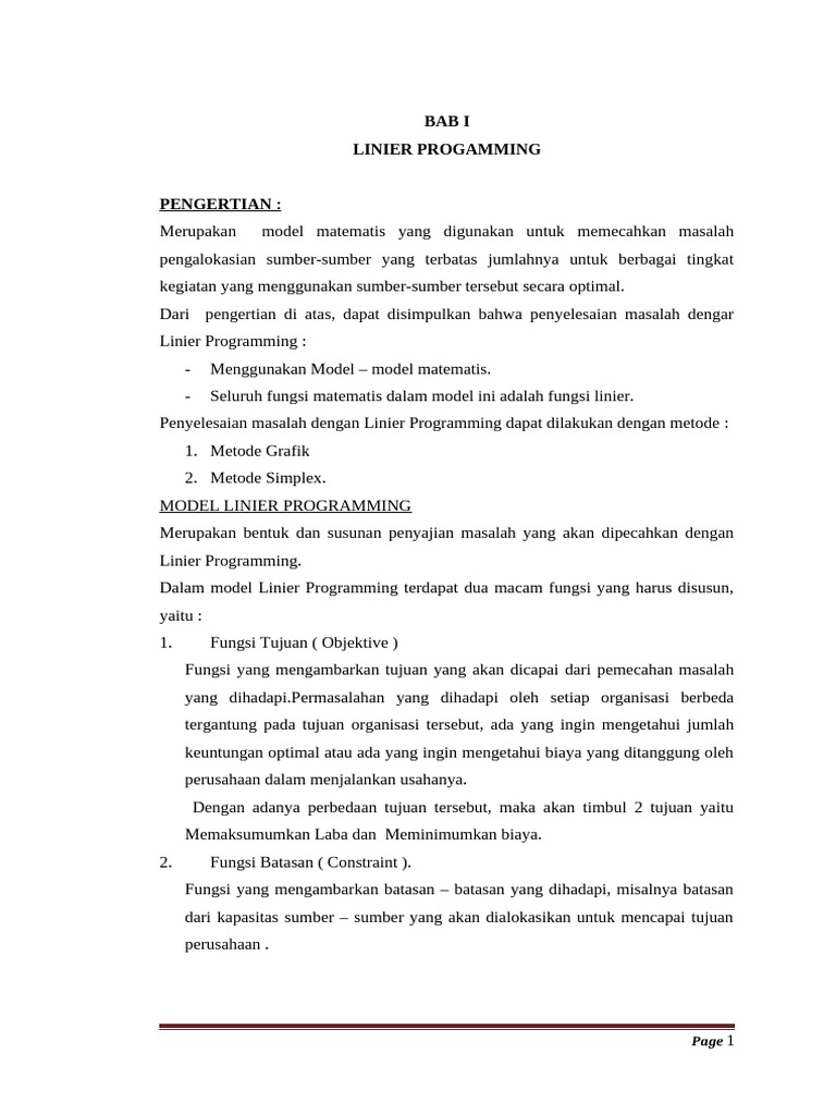 LP Pendahuluan - Konsep | PDF