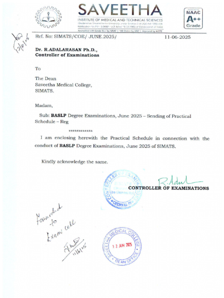 Baslp Practical Schedule | PDF