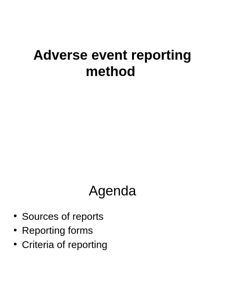 Adverse Event Reporting System | PDF | Medicine | Health Care