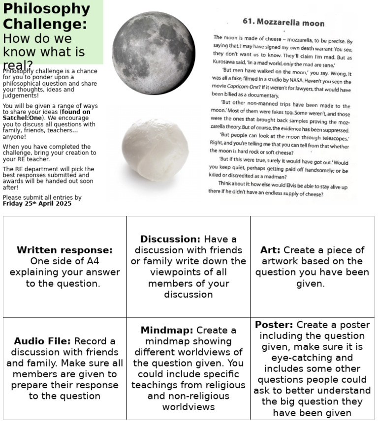 Philosophy Challenge 2 How Do We Know What Is Real | PDF