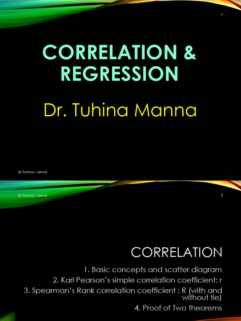 Correlation and Regression Analysis Guide | PDF | Applied Mathematics ...