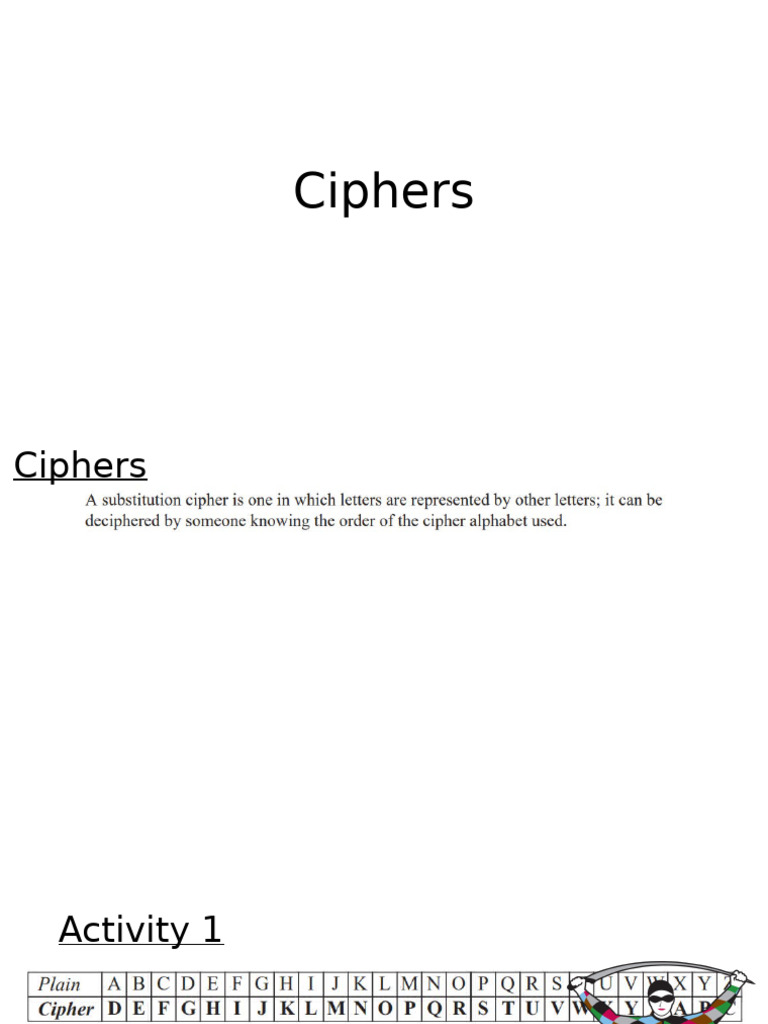 Year 7 - Ciphers | PDF