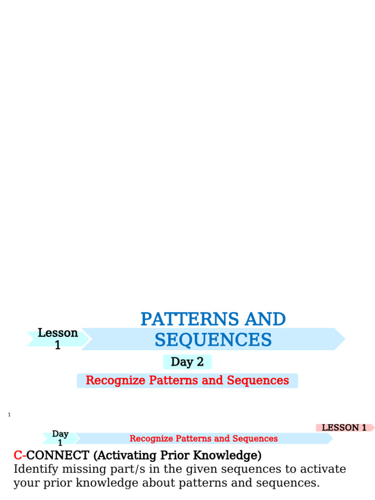 Sequence and Patterns Intro | PDF | Sequence | Reserved Word