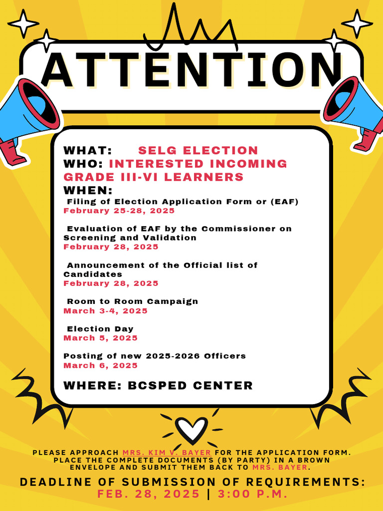 Grade III-VI SELG Election Details | PDF