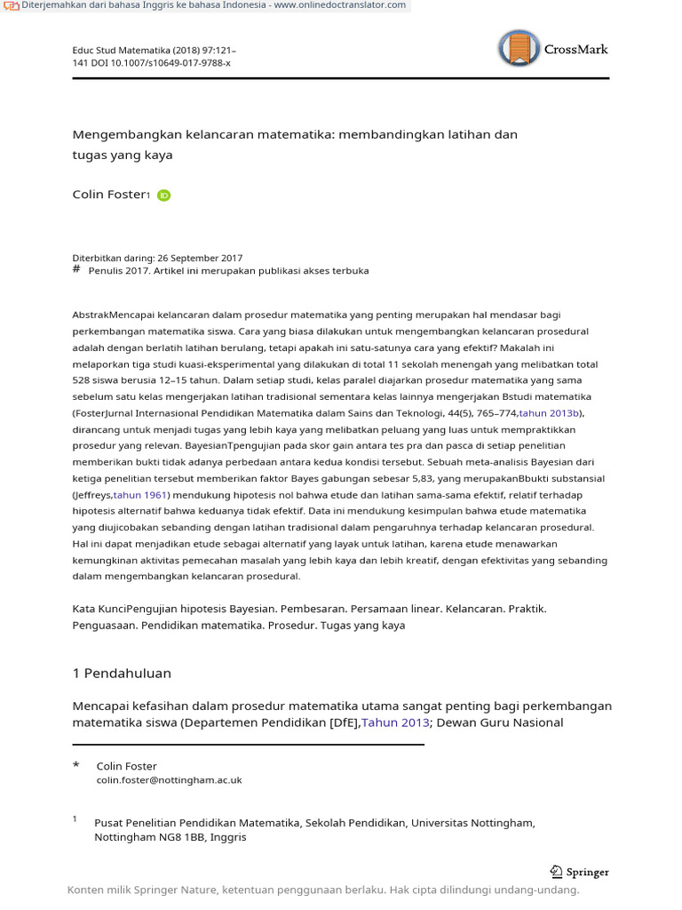 Developing Mathematical Fluency Comparing Exercise - En.id | PDF