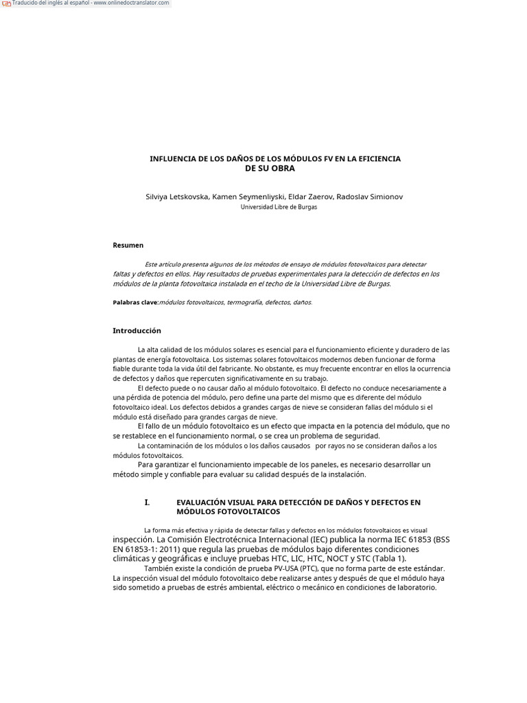 02 Damage Influence of PV Modules On The Ef | PDF | Fotovoltaica ...