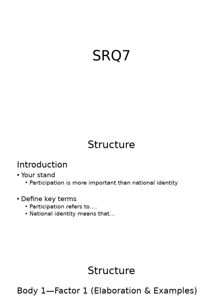 SRQ 6 and 7 Strucutre and Model Sample | PDF | Ethnicity | Social ...
