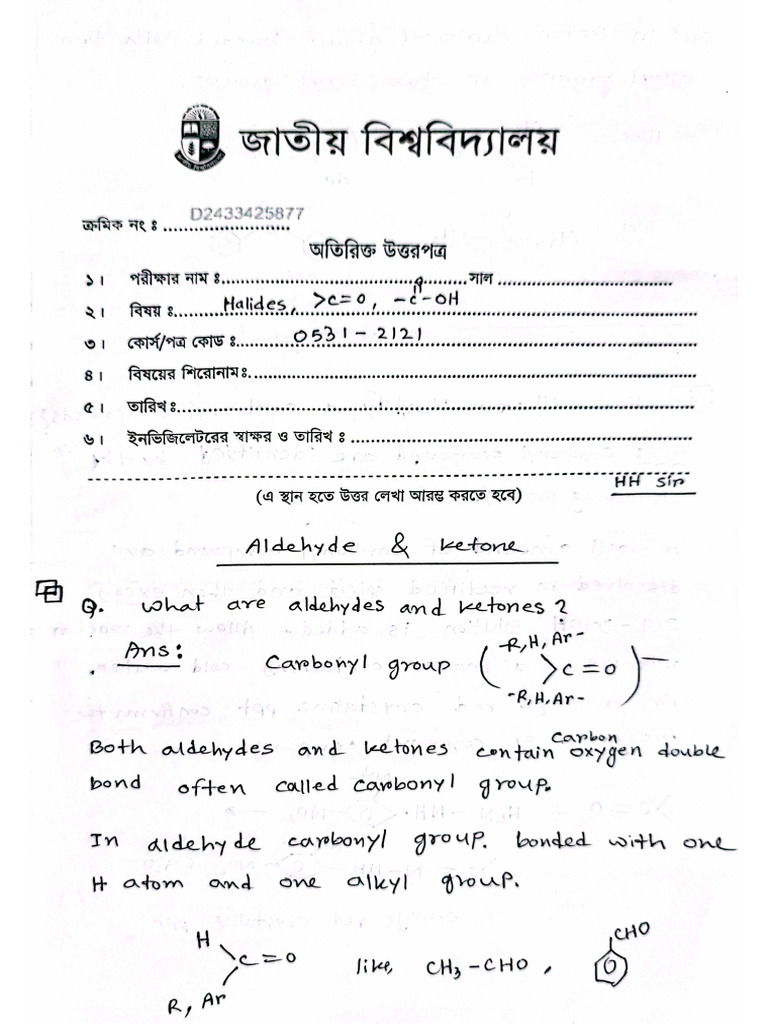 Aldehyde & Ketones (MHH) | PDF
