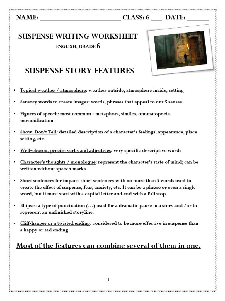 Suspense Worksheet | PDF | Ellipsis