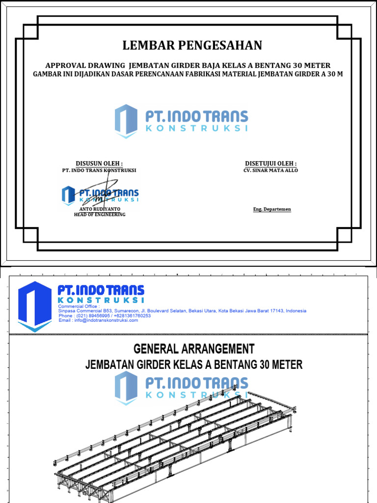Approval Drawing Girder A 30 - Itk | PDF