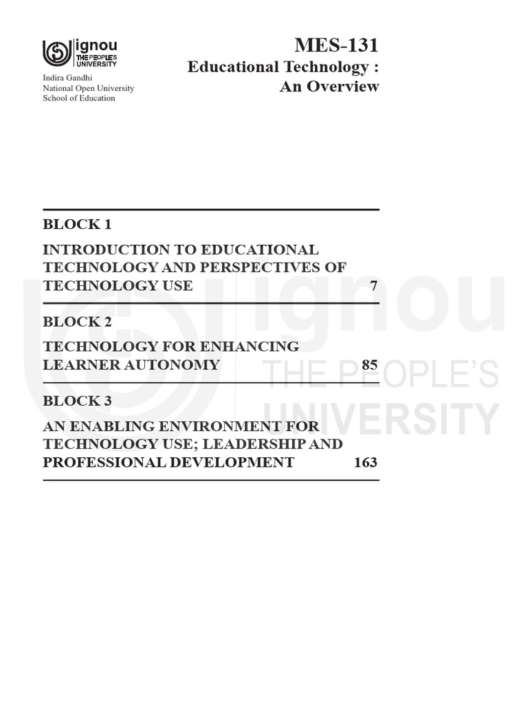 Block 1 | PDF | Educational Technology | Learning