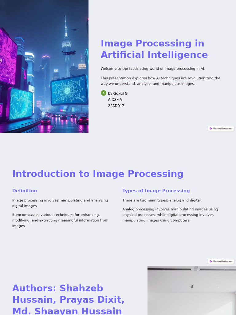 Advancements in AI Image Processing | PDF | Artificial Intelligence ...