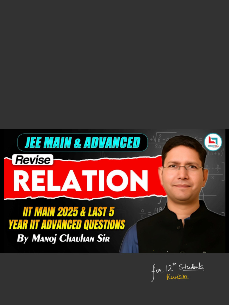 Relation (Class Notes) | PDF