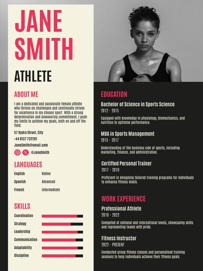 JANE SMITH Athlete-Resume | PDF