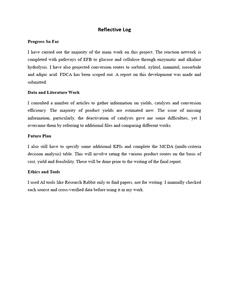 Reflective Log | PDF