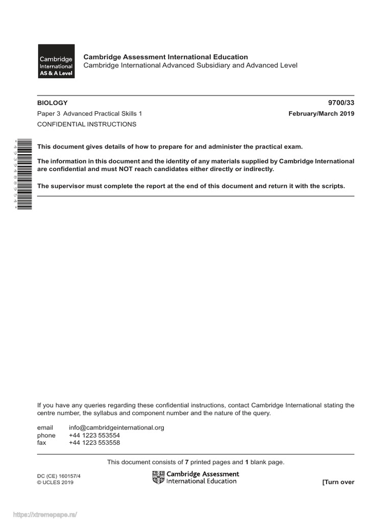 Cambridge International Advanced Subsidiary and Advanced Level | PDF