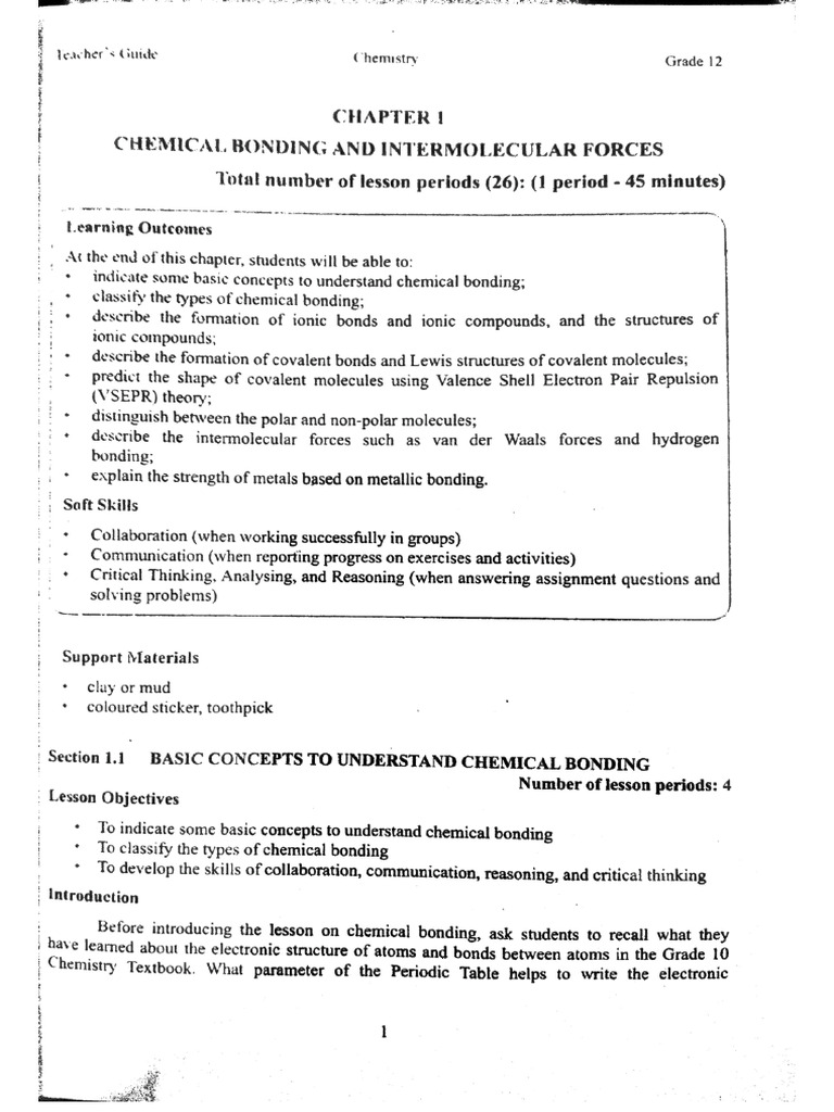 G12 Chemistry TG 1 To 4 | PDF