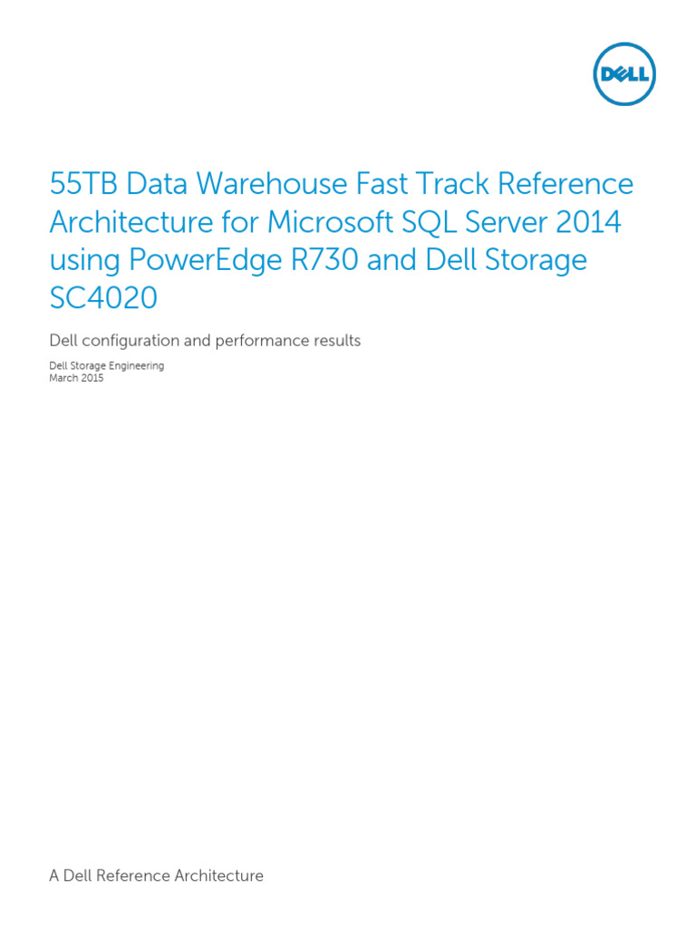 DELL - 55TB Data Warehouse Fast Track - Mod3 | PDF | Microsoft Sql Server | Databases