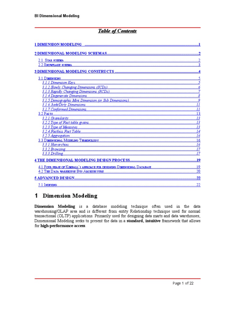 Dimensional Modeling | PDF | Data Warehouse | Database Index