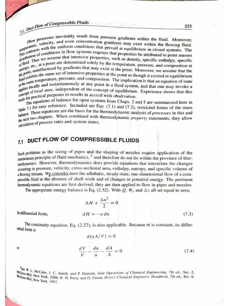 Duct Flow of Compressible Fluids | PDF