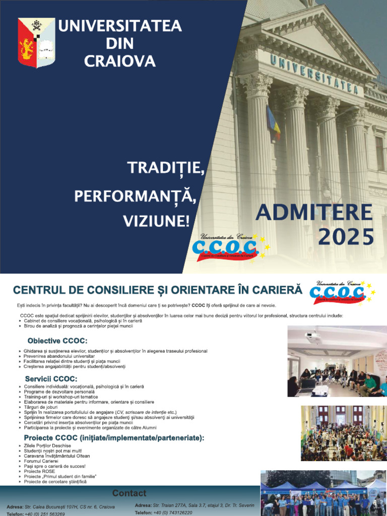 Brosura Admitere 2025 | PDF