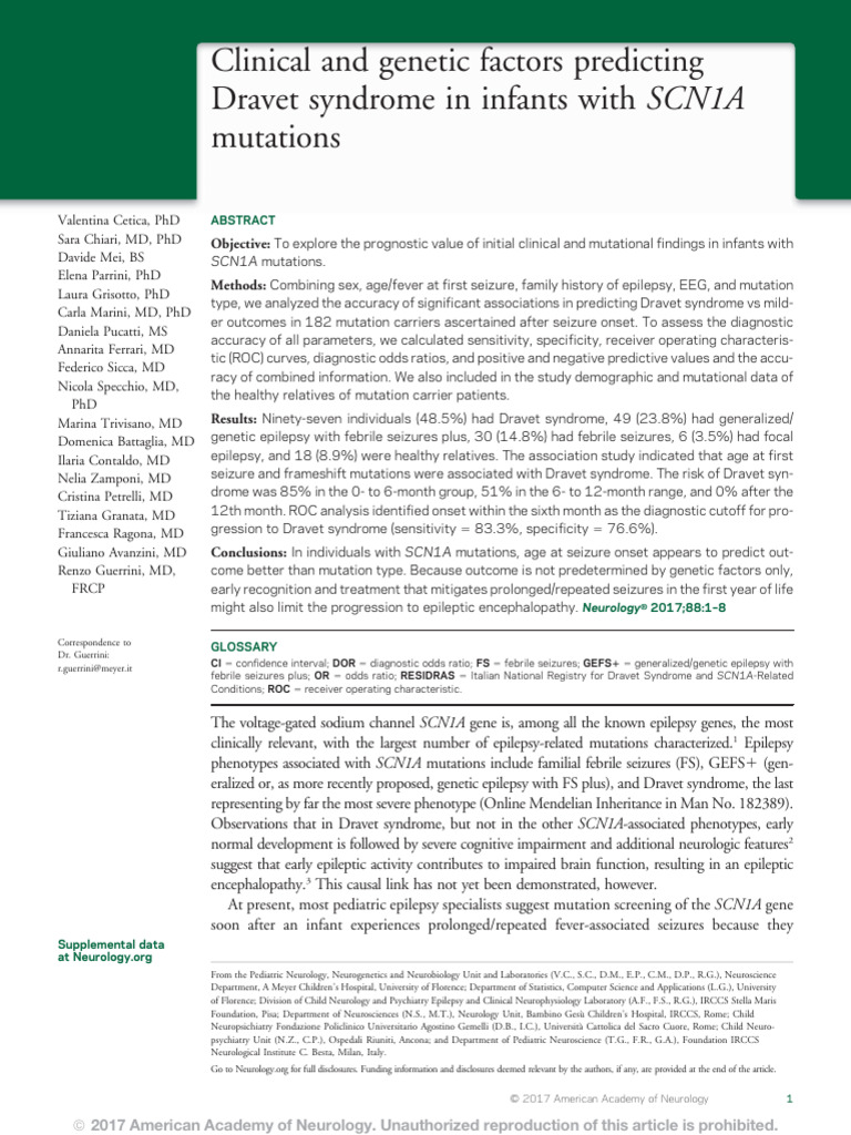 Cetica Et Al. - 2017 - Clinical and Genetic Factors Predicting Dravet ...