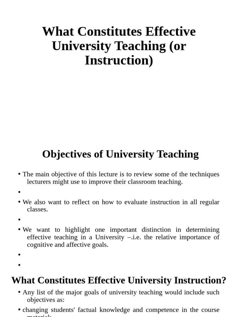 Effective University Teaching Strategies | PDF | Knowledge | Thought