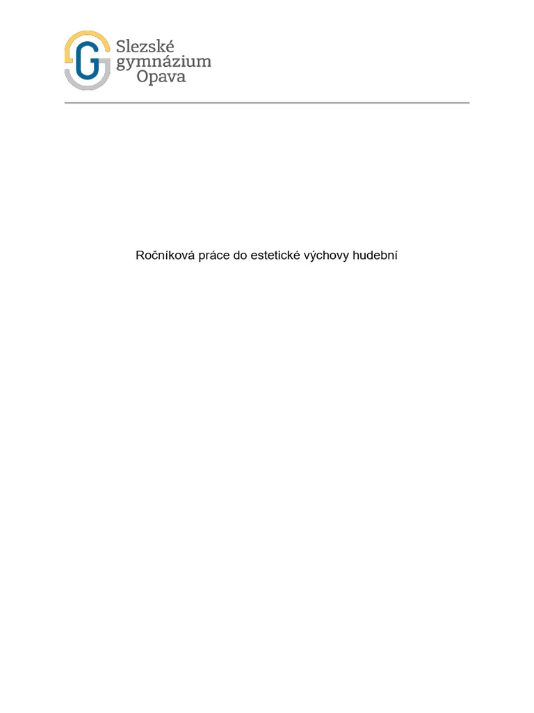 Seminárka Hudebka | PDF