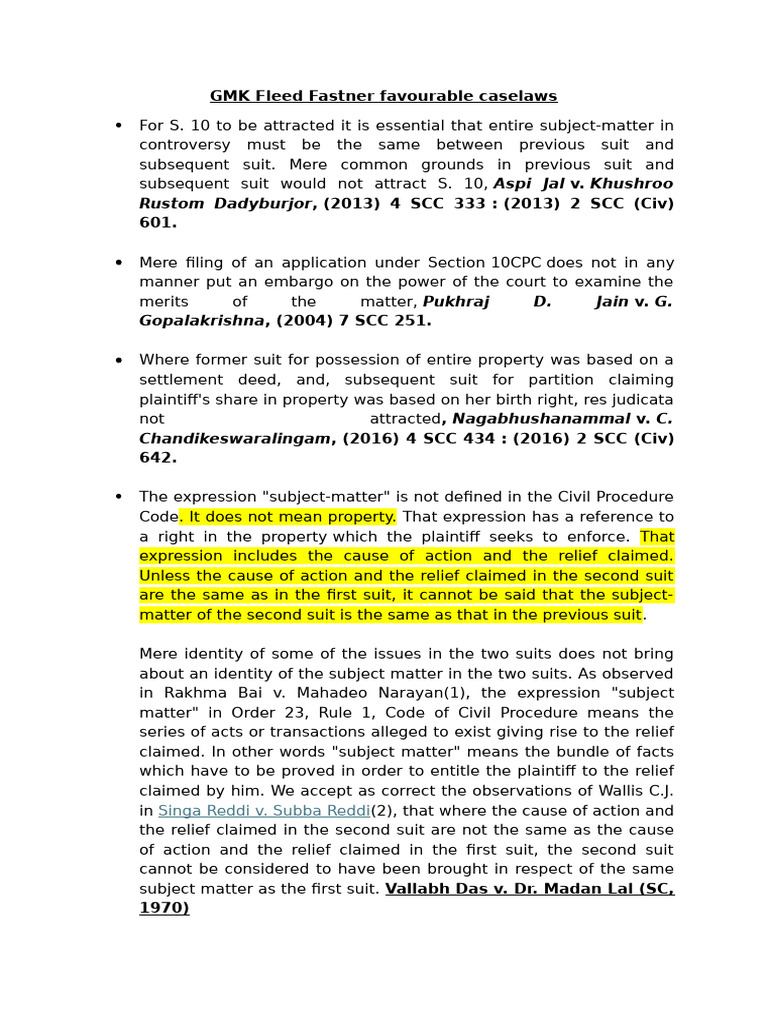 Reasearch On Res Subjudice | PDF