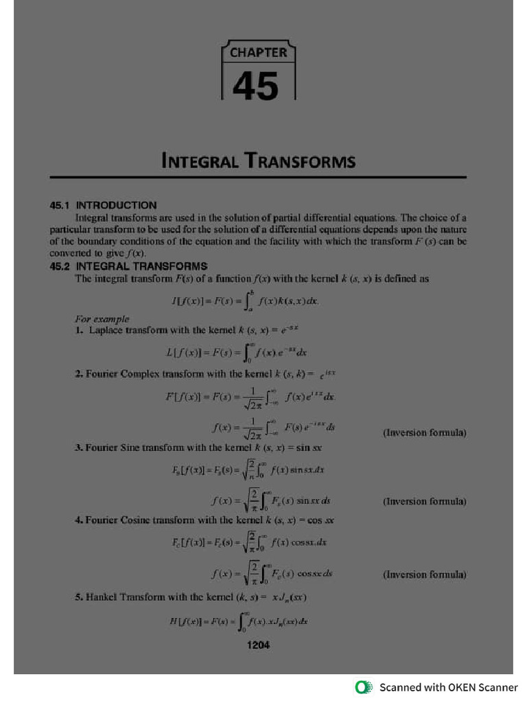 Fourier Integral Transform PDF | PDF
