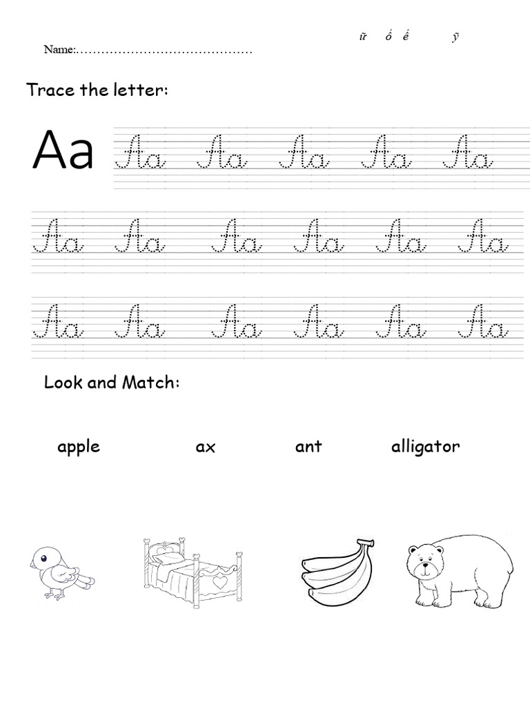 Letter Aa For Kids | PDF