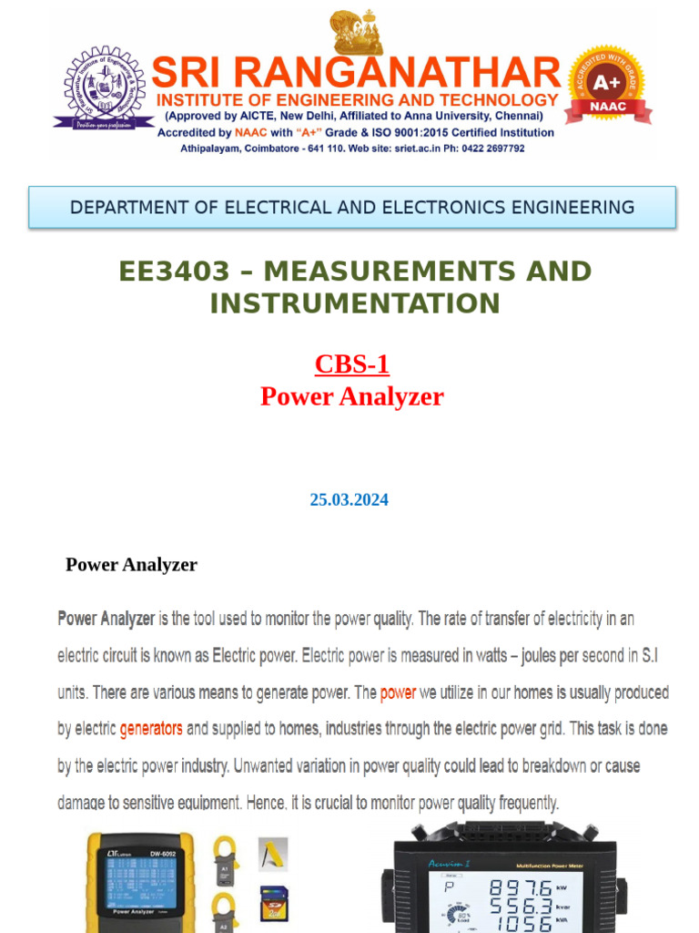 1.unit I - Power Analyzer | PDF