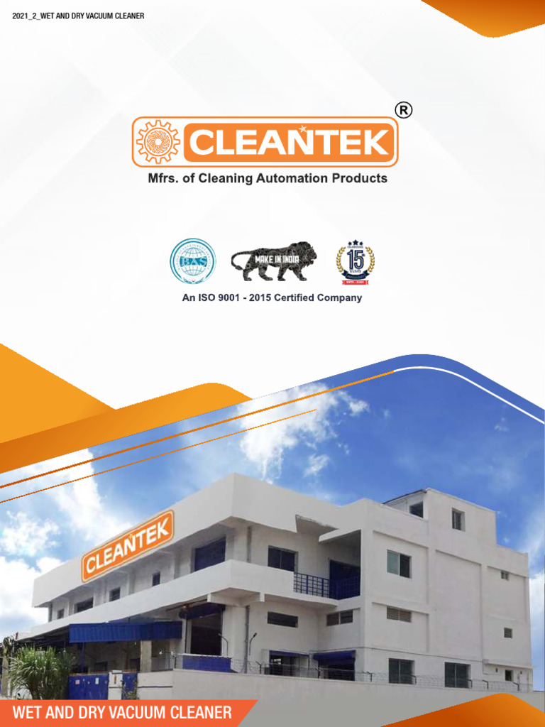 Wet and Dry Vacuum Cleaner Catalog Cleantek | PDF | Vacuum Cleaner ...