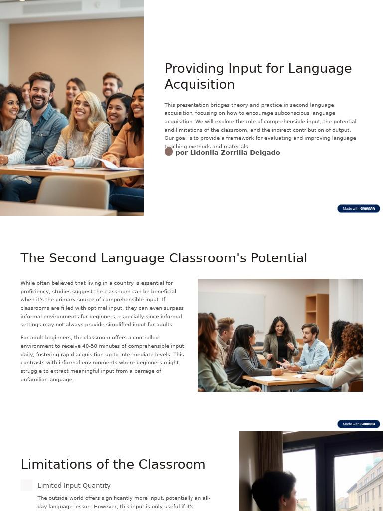 Strategies for Effective Language Input | PDF | Language Acquisition ...