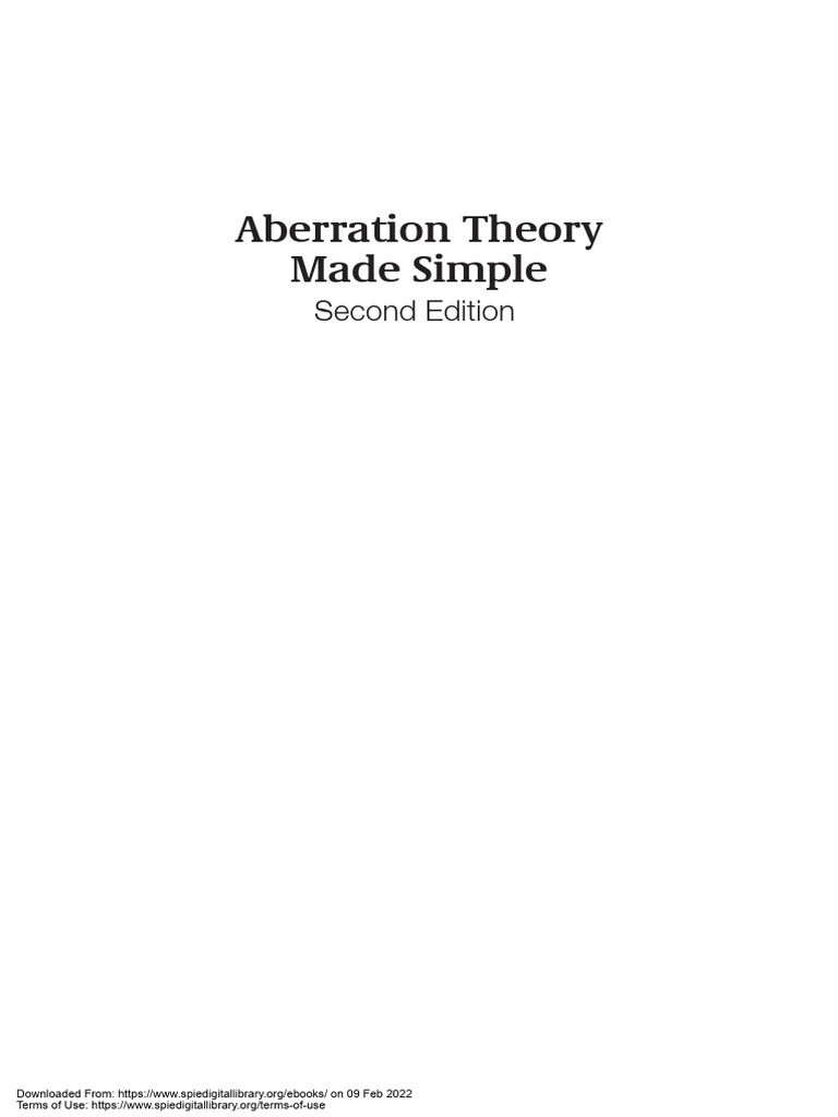 Aberration Theory Made Simple | PDF | Optics | Electrodynamics