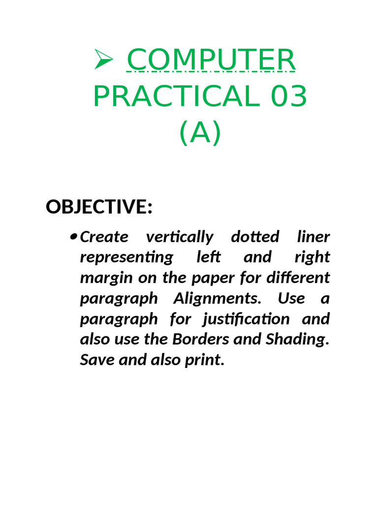 Computer Practical 03 (A) - 1 | PDF