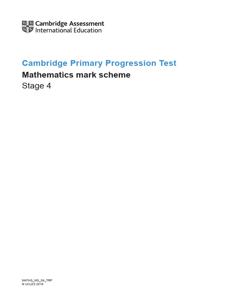 Stage 4 Maths Mark Scheme (2018) | PDF | Significant Figures | Numbers