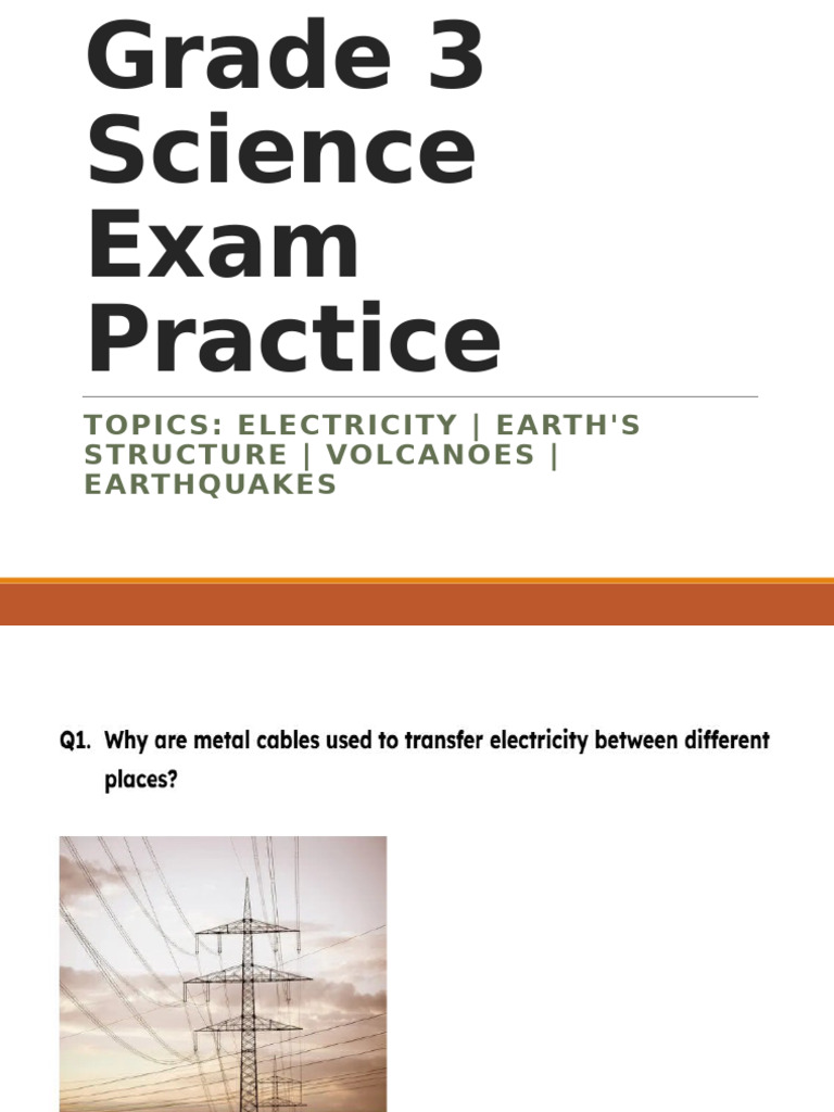 Grade3 Science Exam Practice EOT3 | PDF