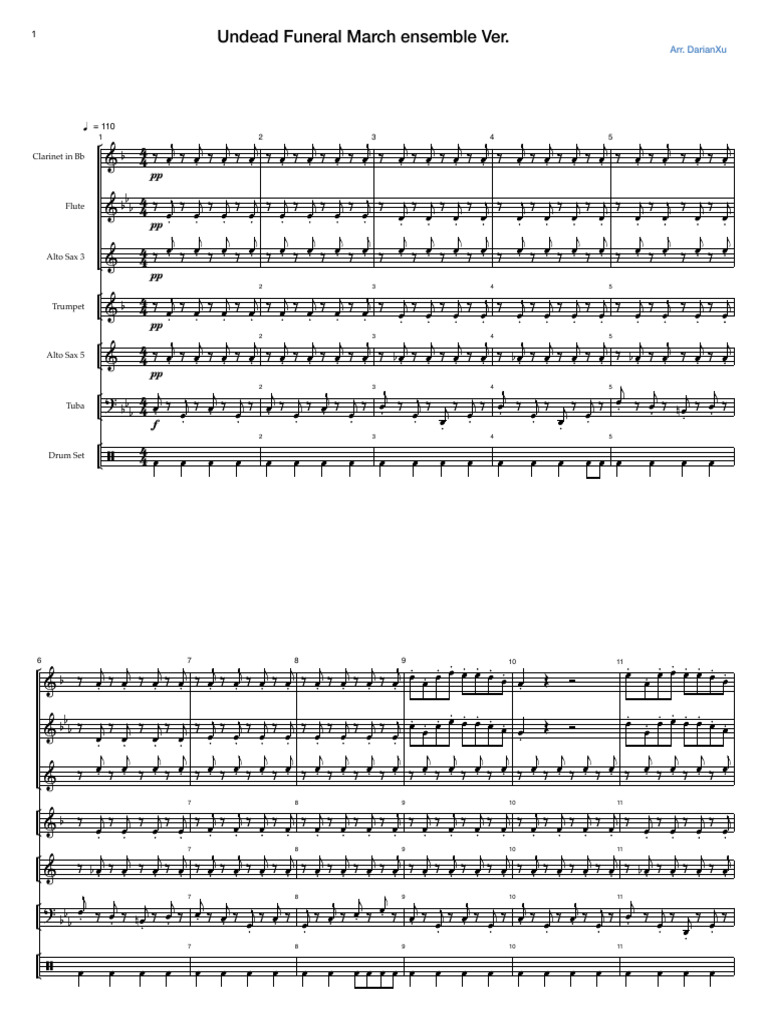 Undead Funeral March Ensemble Ver. | PDF