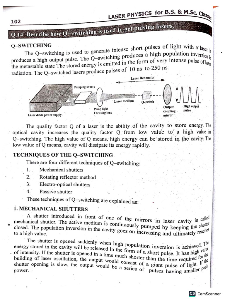 Laser Physics MBD by Shiraz | PDF